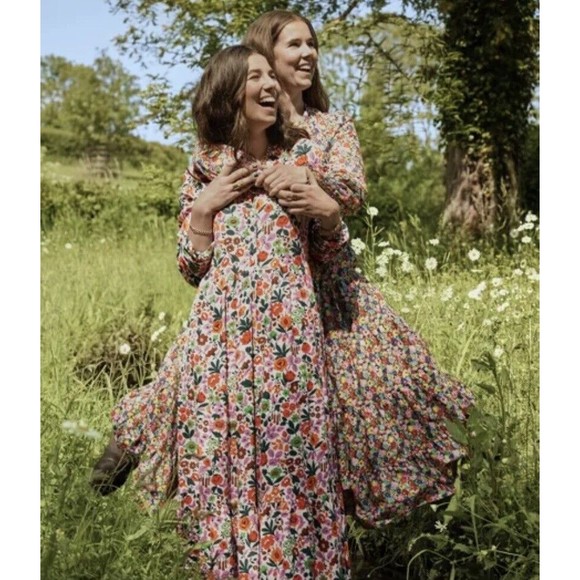 Boden | Dresses | Boden New Floral Tiered Long Sleeve Maxi Dress Size ...